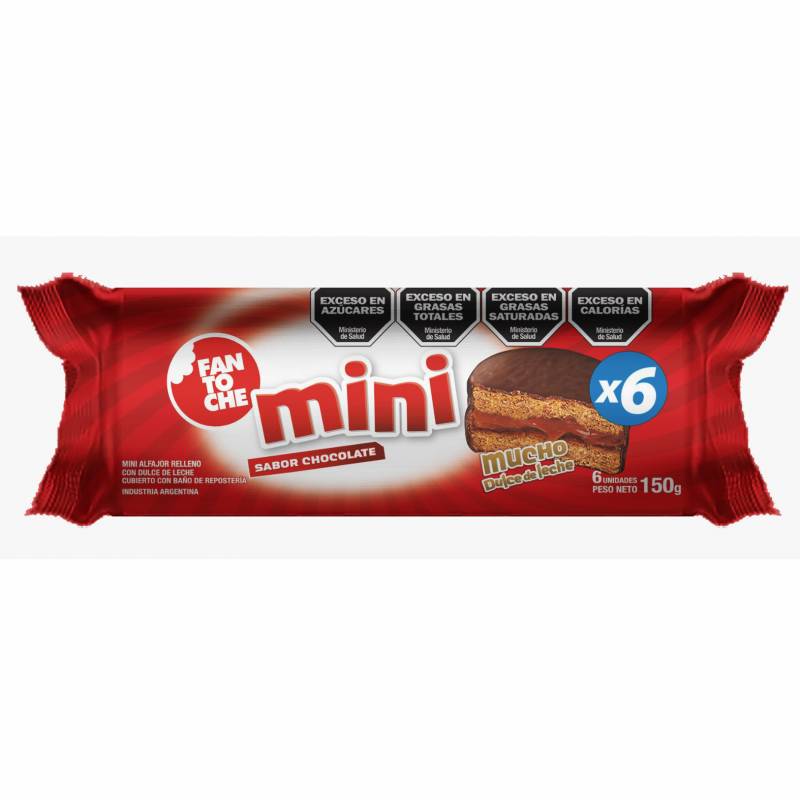 Alfajorcitos Mini Chocolate y Dulce de Leche Fantoche, 150 g (6 unidad ...